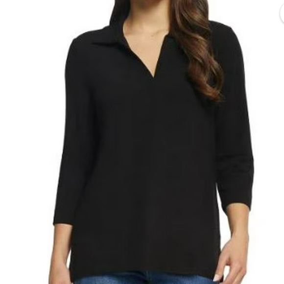 Matty M | Tops | Matty M Collared 34 Sleeve Top | Poshmark